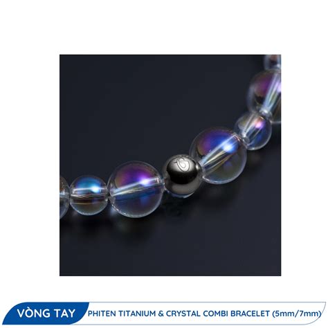 Vòng Tay Phiten Titanium And Crystal Combi Japan Health Beauty Co Ltd