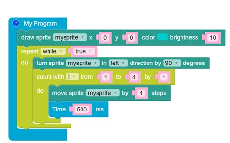 Anticlockwise Direction Using Sprite Avishkaar Project