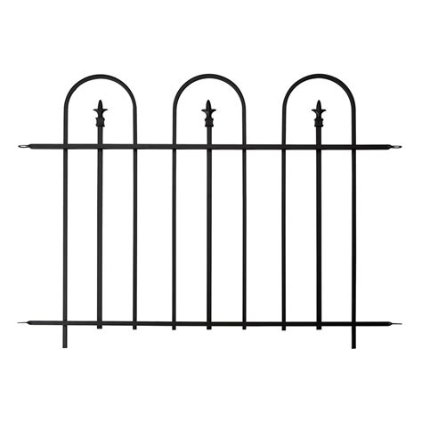 Panacea Triple Arch Finial Fence Section Black Charlies