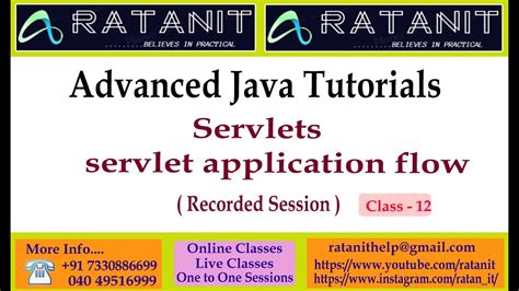 Advanced Java Tutorials Servlets Servlet Application Flow By Mrratan Class 12 Youtube