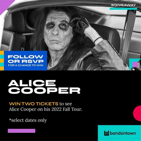 Alice Cooper Concert Tickets 2023 Live Tour Dates Bandsintown