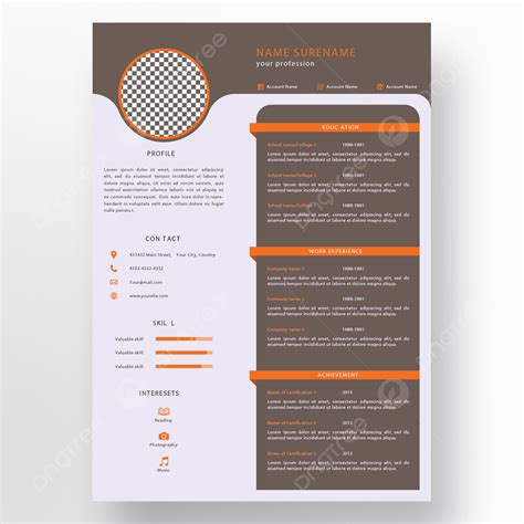 Creative Cv Template Template Download On Pngtree