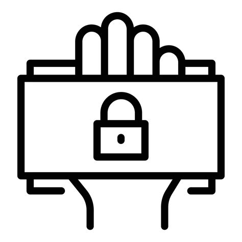 Detect Palm Scanner Icon Outline Vector Scan Recognition 15659762