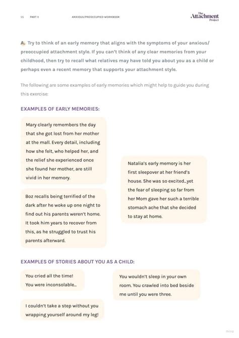 Maladaptive Schemas Workbook Attachment Project