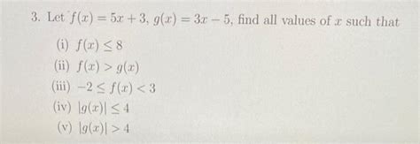 Solved Let F X X G X X Find All Values Of X Such Chegg Com