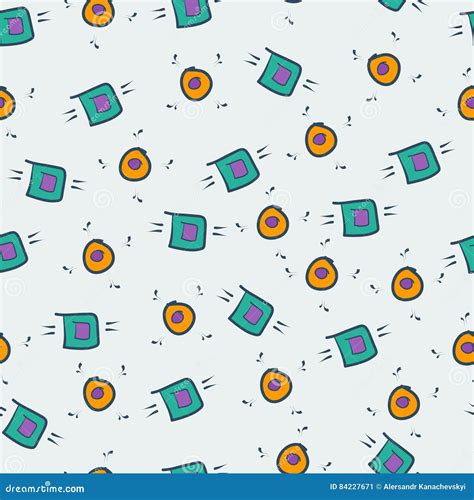 game kawaii seamless pattern cute gaming design elements objects and