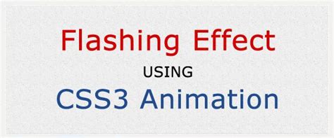 Create A Flashing Button With Css3 Keyframes Animation Flashing