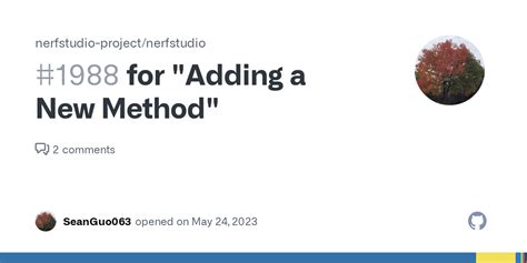 For Adding A New Method Issue Nerfstudio Project Nerfstudio Github