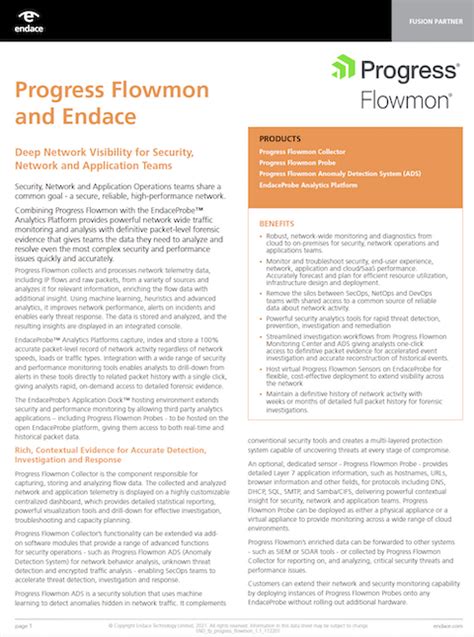 integrate progress flowmon with endaceprobe always on packet capture