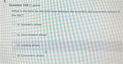 Solved Question 105 1 ﻿point What Is The Term For The Brief