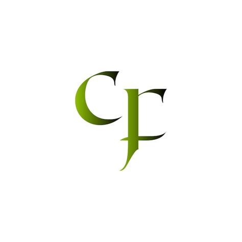 Cf 로고 디자인 프리미엄 벡터