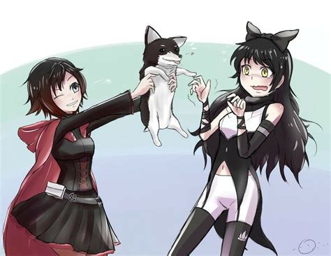Zwei Ruby And Blake Rwby Rwby Anime Rwby Funny