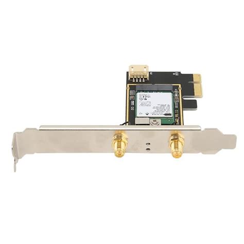 Qiilu Carte PCIE WiFi 6E Carte WiFi Carte WiFi PCIe 5374Mbps 6E Carte Adaptateur Réseau WiFi