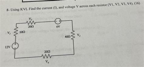 Solved Using KVL Find The Currents In Each Loop And Chegg
