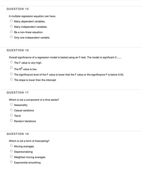 Solved QUESTION A Multiple Regression Equation Can Have Chegg