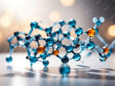 Premium Ai Image Science Background With Molecule Or Atom Abstract