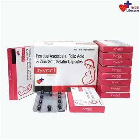 Ferrous Ascorbate Folic Acid Zinc Soft Gelatin Capsule At Rs 1600box