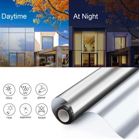Privacy Window Film Tinting House Office One Way Mirror Anti Uv Heat