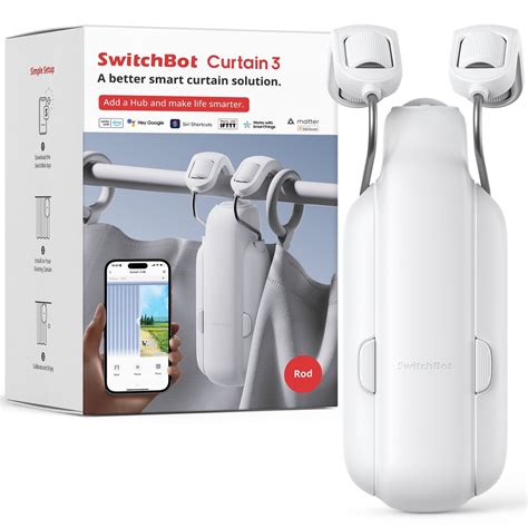 Switchbot Curtain Rod 3 Smart Curtain Opener Retrofit And Motorize