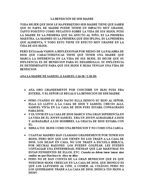 La Bendición De Ser Madre Pdf Dios Religión Y Creencia