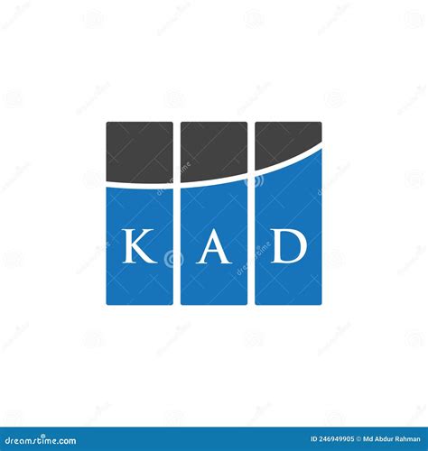 KAD Letter Logo Design on WHITE Background. KAD Creative Initials ...