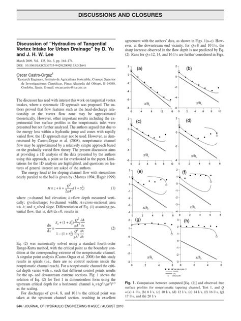 Hydraulic Of Tangential Vortex Pdf Viscoelasticity Creep