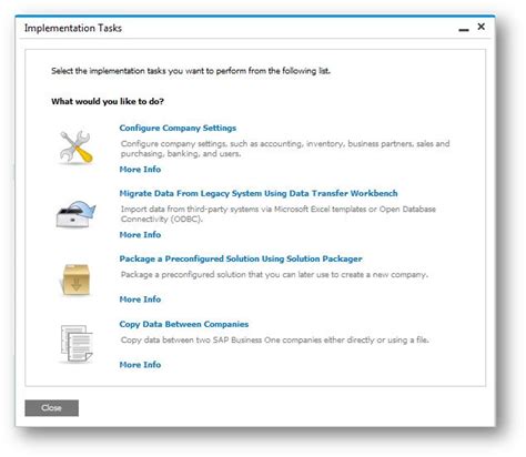 SAP Business One Implementation Center SAP B MTC Systems