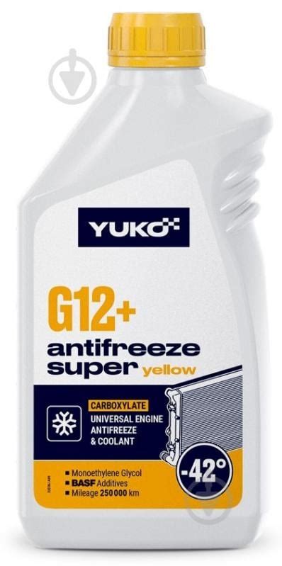 ᐉ Антифриз YUKO -40 Super G12+ от -40 до +110 1 л желтый • Купить в ...