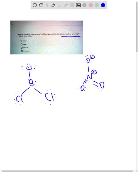 Solved Qlicsdion 37 Based On Vsepr Theory Which Of The Following Species Has Have Trigonal