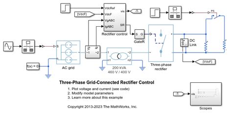 three phase grid connected rectifier control matlab and simulink