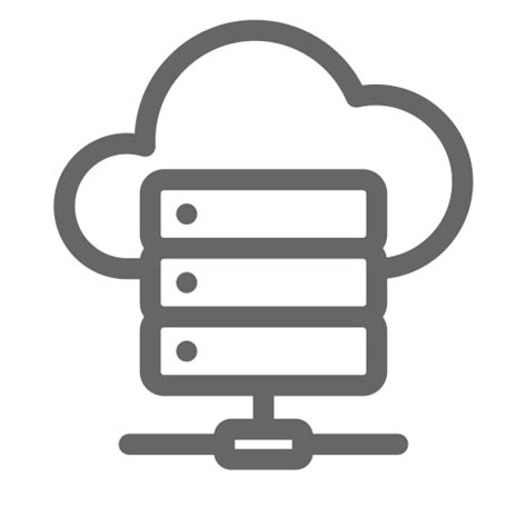 Cloud Database Server Storage Technology Icon