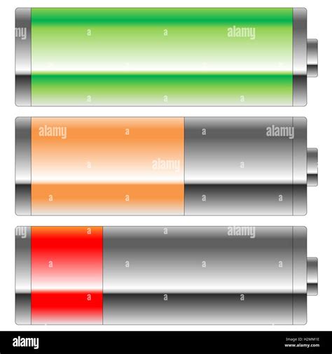 Battery Level Set Stock Photo Alamy