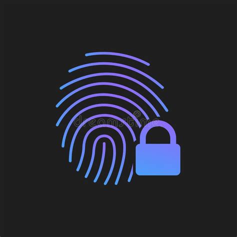 Fingerprint Icon With Lock Sign Concept Of Personal Data Protection App Security Flat Vector