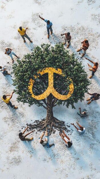 Quotdiverse Group Participating In Peace Tree Planting Eventquot