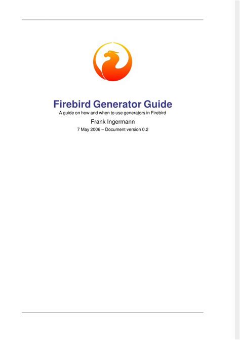 PDF Firebird Generator Guide DOKUMEN TIPS