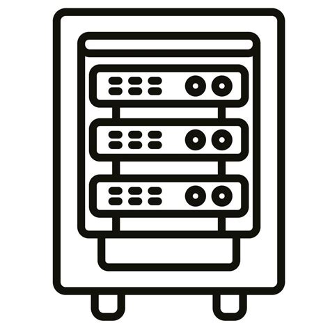 Server Rack Icon Line Vector Illustration 39886135 Vector Art At Vecteezy