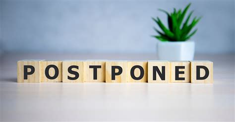 Postponement 101
