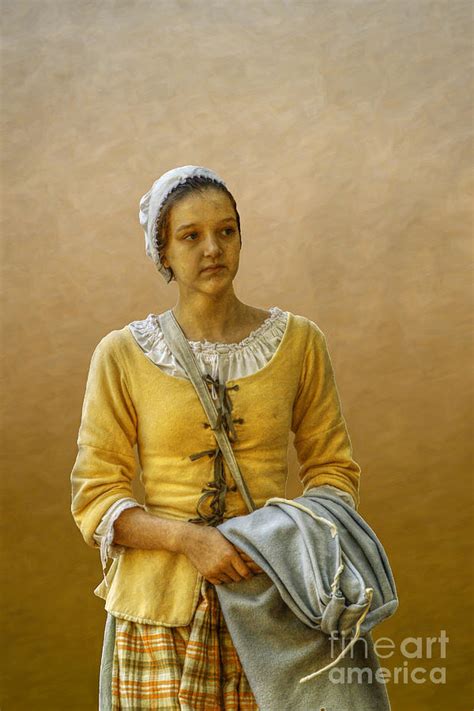 Portrait Of A Young Colonial Woman Digital Art By Randy Steele