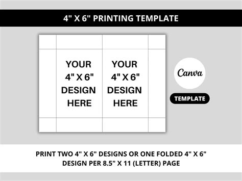 4x6 Printing Template Invitation Cards Greeting Cards Foldable Card 8 5x11 Sheet Template