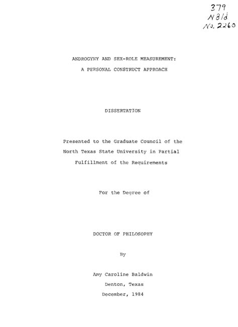 Pdf Androgyny And Sex Role Measurement A Personal Construct Approach