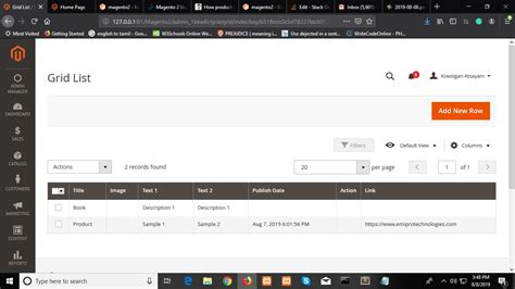 magento2 edit action is not displaying in magento 2 admin custom grid