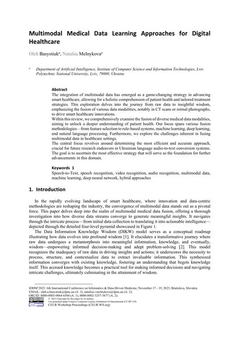 Pdf Multimodal Medical Data Learning Approaches For Digital Healthcare