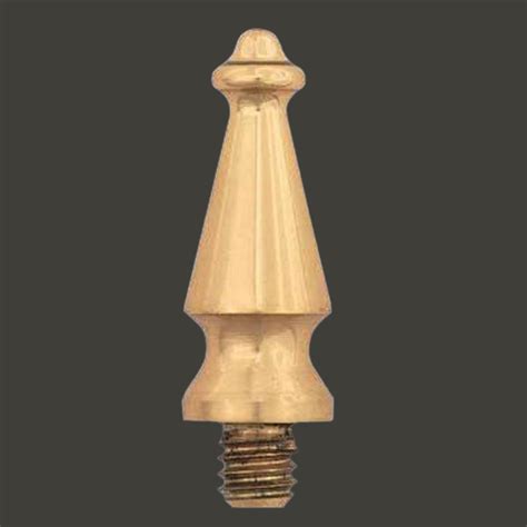 Cabinet Hinge Finial Spire Pair Large Solid Brass