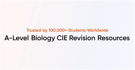 A Level Biology Cie Resources Tutorchase
