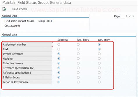 Define Field Status Variants And Groups In Sap S4 Hana Sap Tutorials
