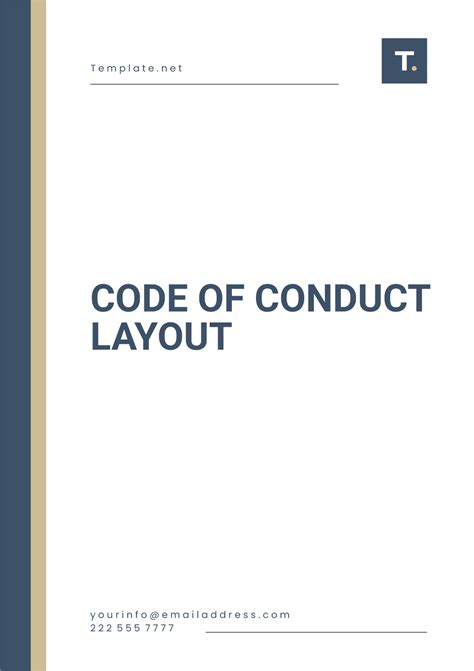 Free Code Of Conduct Layout Template To Edit Online