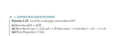 36 1 Convex Sets And Functions Exercise 124 Let Ω