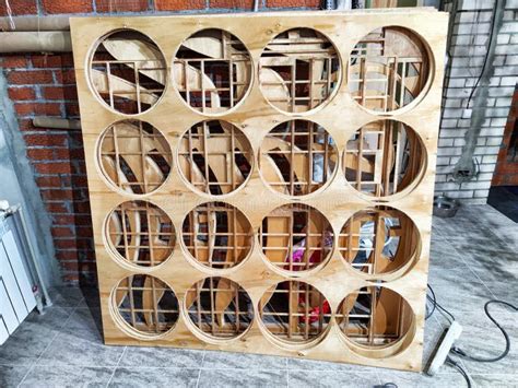 Construction Of A Wooden Grid Structure For Design Or Architectural Purposes In A Workshop