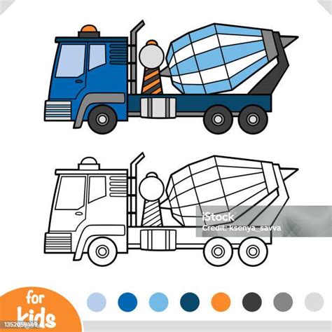 아이들을위한 색칠 공부 콘크리트 믹서 트럭 0명에 대한 스톡 벡터 아트 및 기타 이미지 0명 건설 산업 건축하기 Istock