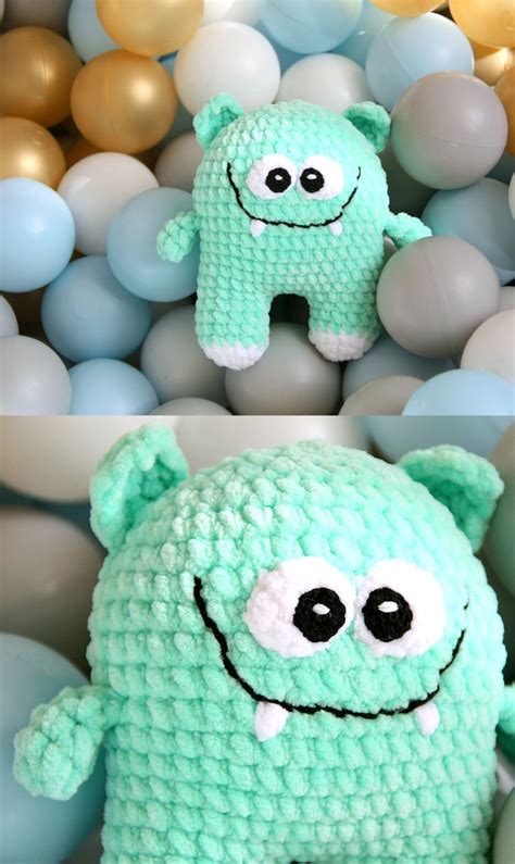 Green Alien Crochet Pattern Halloween Plush Amigurumi Cite Green Monster Diy Crochet Doll